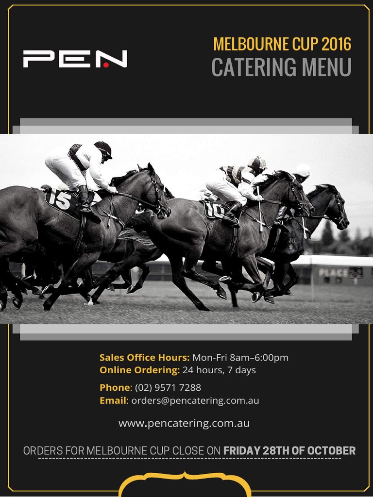 Melbourne Cup Menu 2016 | PDF | Thai Cuisine | Salad