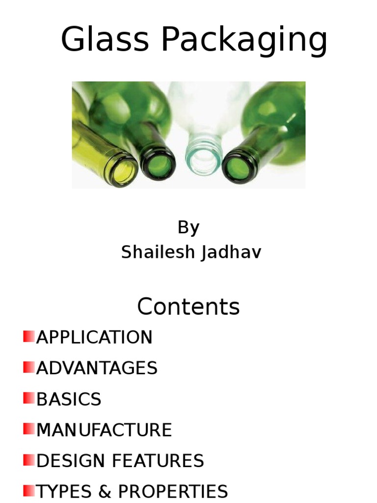 Presentation On Glass Pacakging | PDF | Glasses | Sodium Hydroxide
