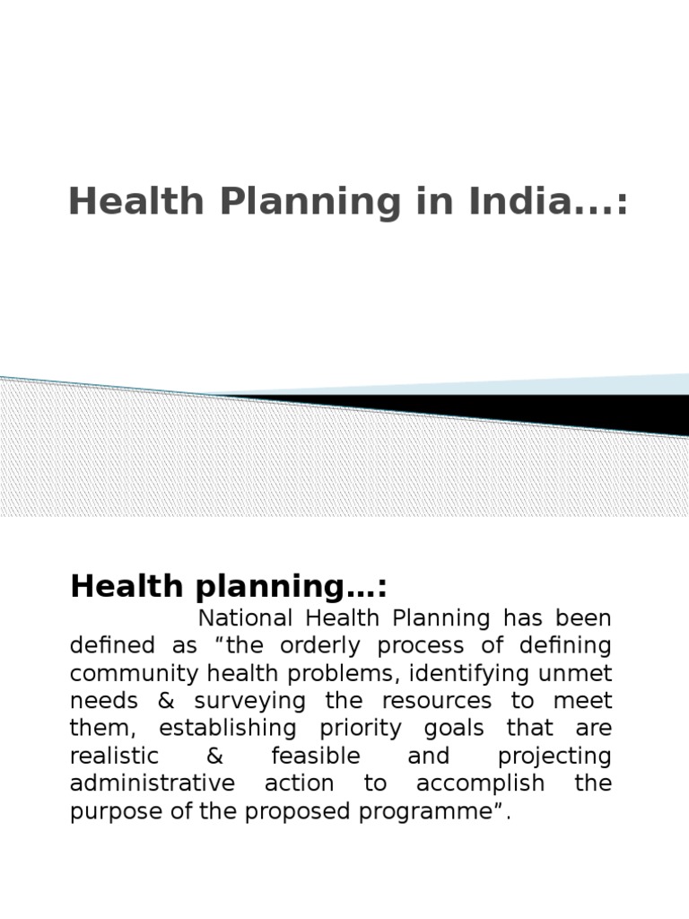 Health Planning in India | PDF | Public Health | Health Sciences