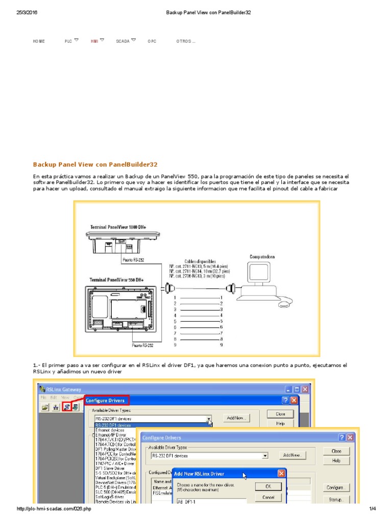 Backup PanelView con PanelBuilder32 | PDF | Negocios | Informática