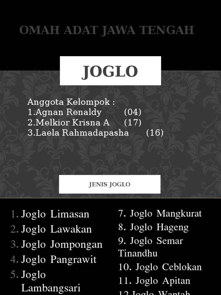 Omah Adat Jawa Tengah "Joglo" | PDF