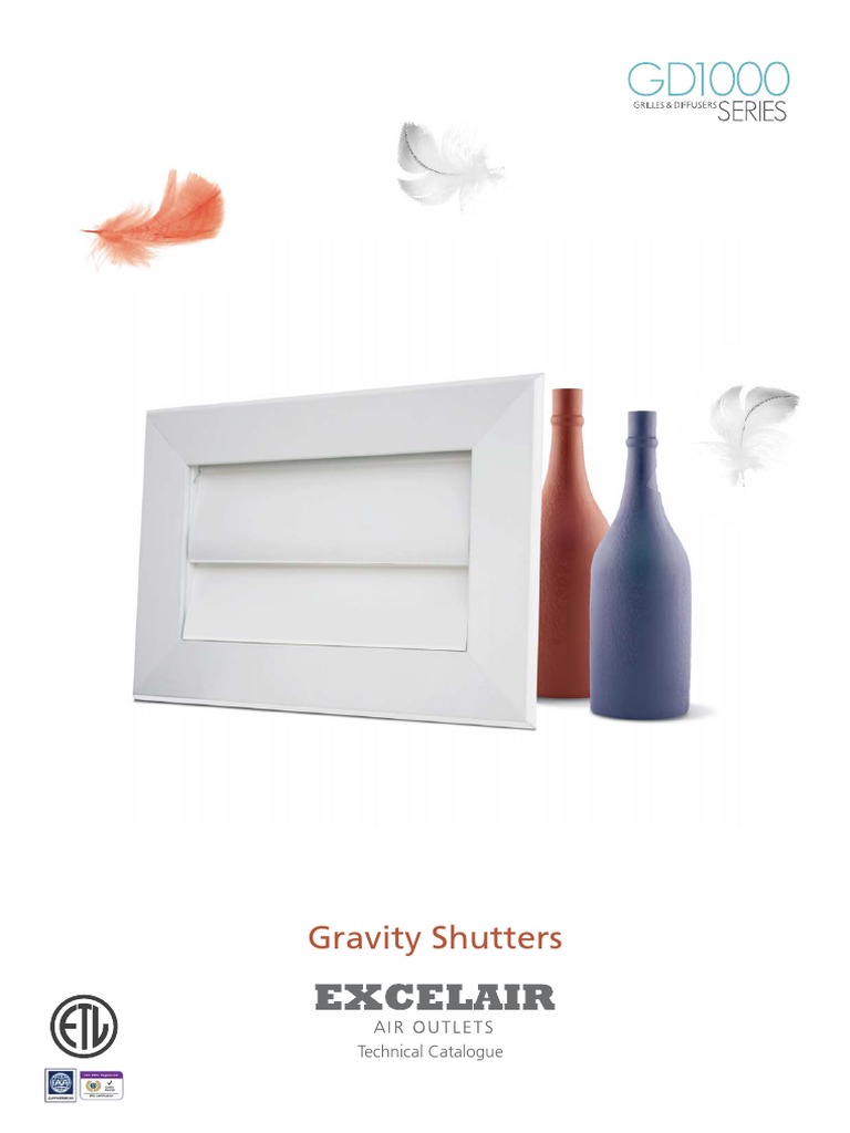 Gravity Shutters | PDF | Duct (Flow) | Mechanical Fan