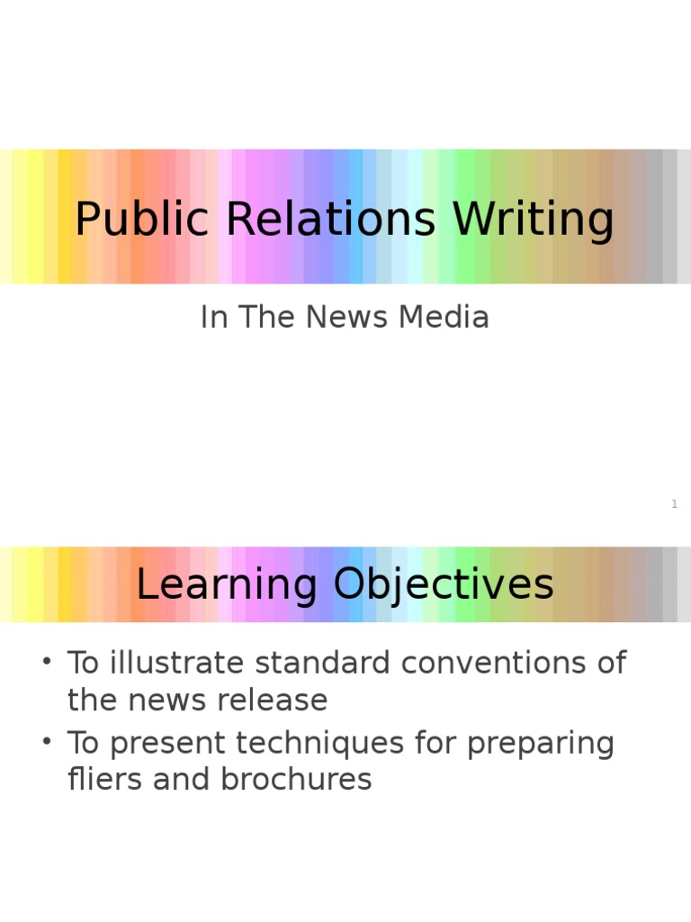 Public Relations Writing | PDF | Public Relations | Press Release
