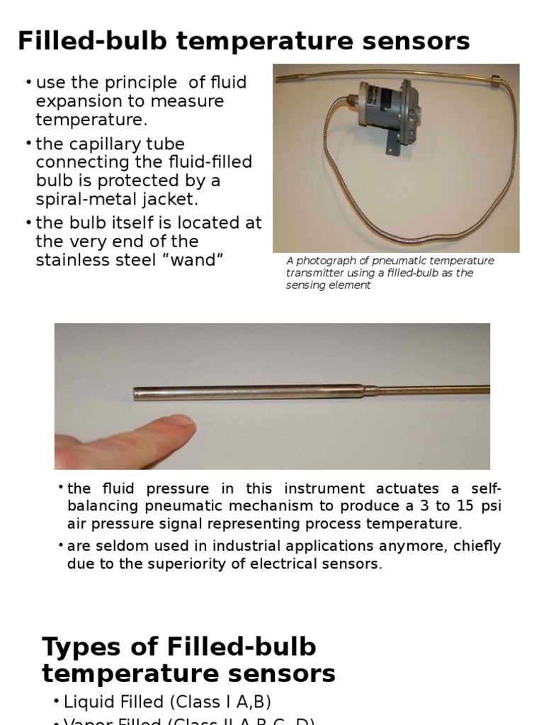 Filled Bulb Temperature Sensors | PDF