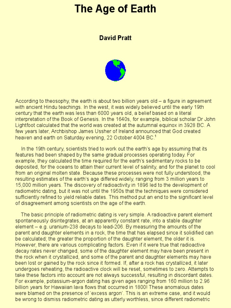 The Age of Earth | PDF | Social Science