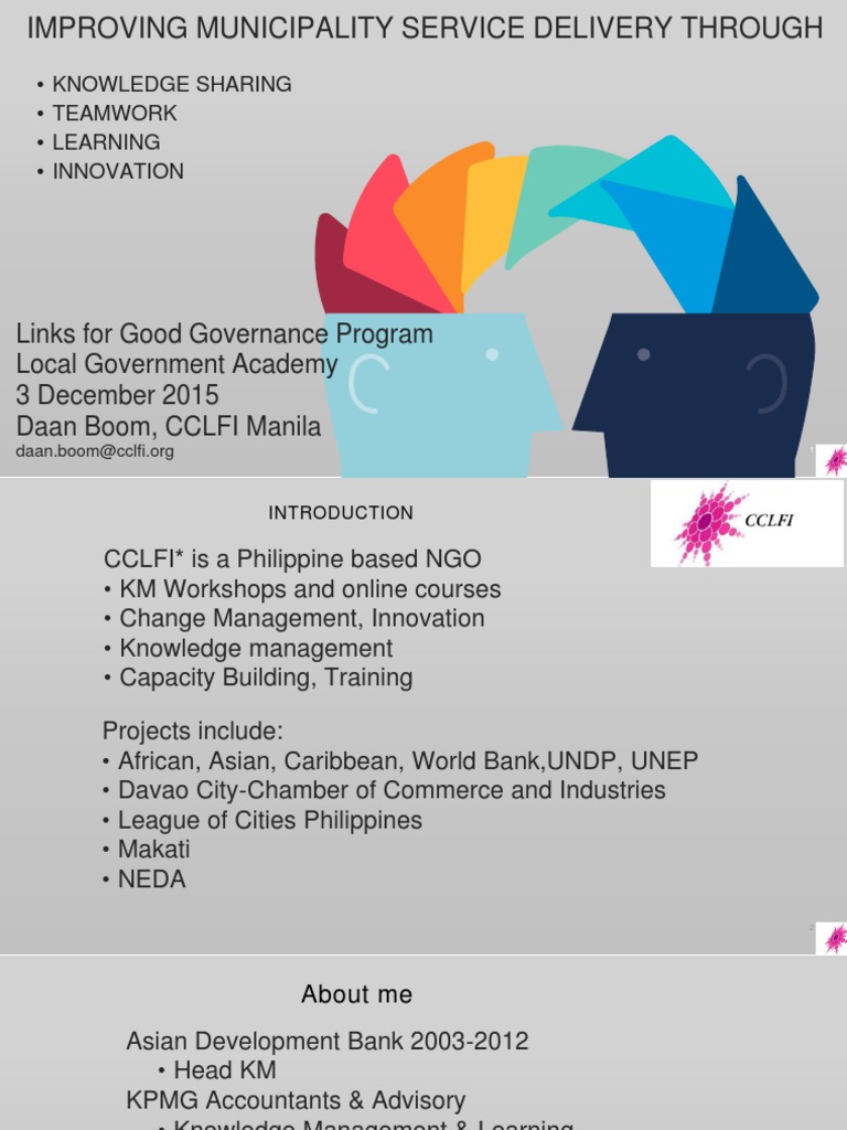 Daan Boom - Knowledge Management | PDF | Innovation | Governance