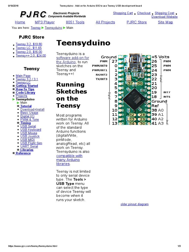 Teensyduino - Add-On For Arduino IDE To Use Teensy USB Development Board | Usb | Arduino
