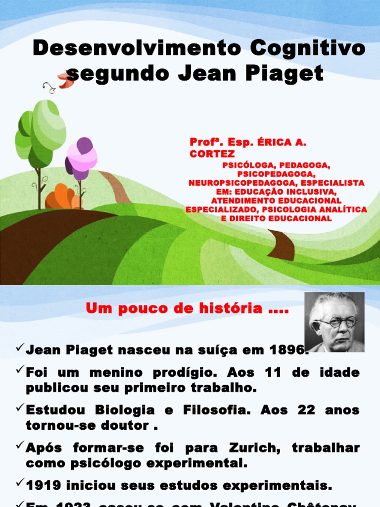 AULAEstágios Do Desenvolvimento Cognitivo Segundo Jean Piaget | PDF | Conhecimento | Aprendizado