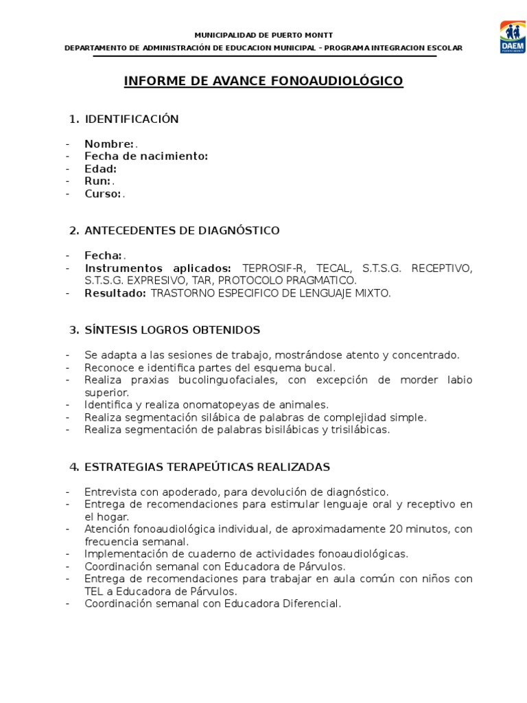 Formato Inf Avance | PDF