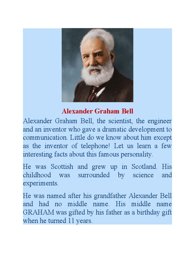 Alexander Graham Bell | Telephone | Science And Technology