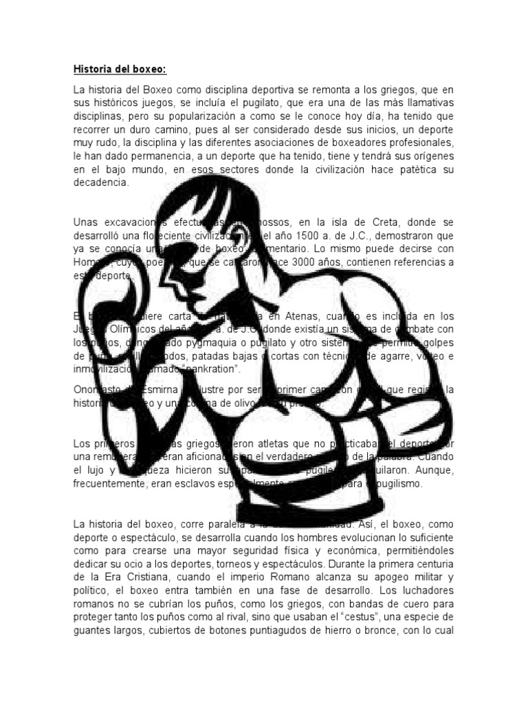 Historia Del Boxeo | PDF | Deportes de combate | Deportes