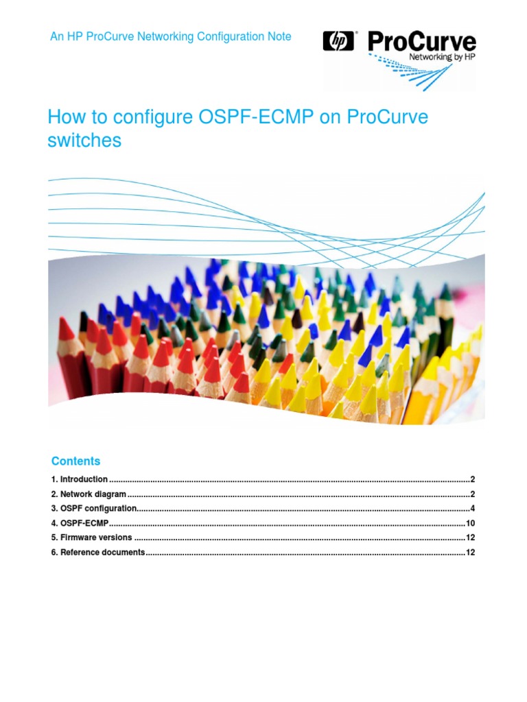 How To Configure OSPF-ECMP On ProCurve Switches | PDF | Ip Address ...