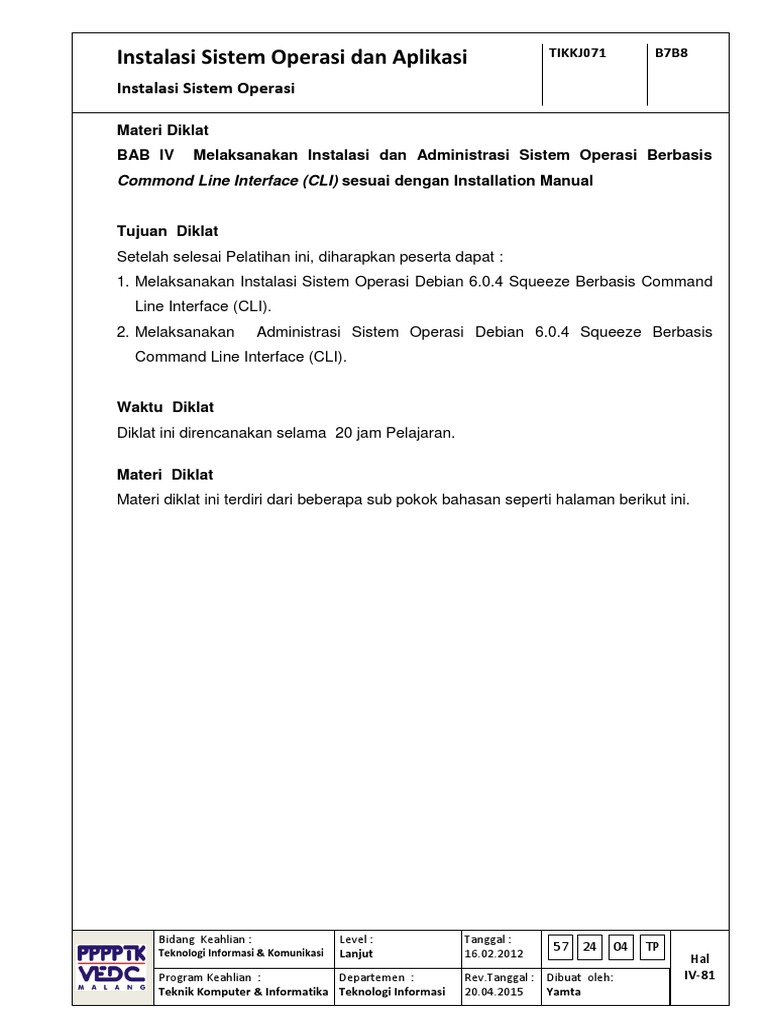 Administrasi Sistem Operasi Berbasis CLI | PDF