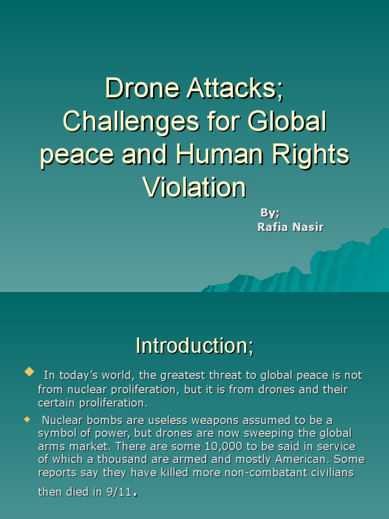 Drone Attacks Challenges For Global Peace and Human Rights Violation ...