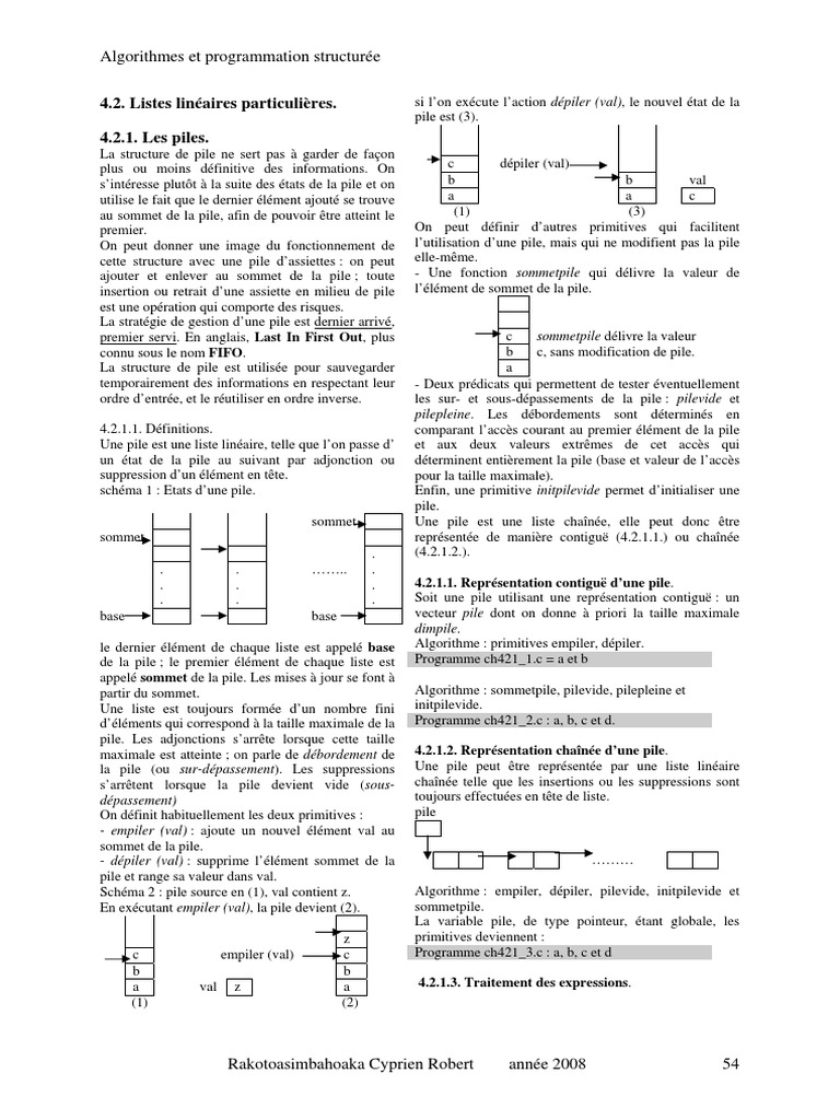 Cours Algorithmes4 | PDF | C (Langage de programmation) | Pointeur (programmation)