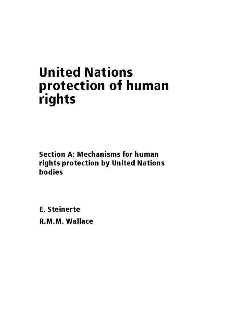 Human Rights - UN Protection of Human Rights | PDF | Human Rights | Treaty