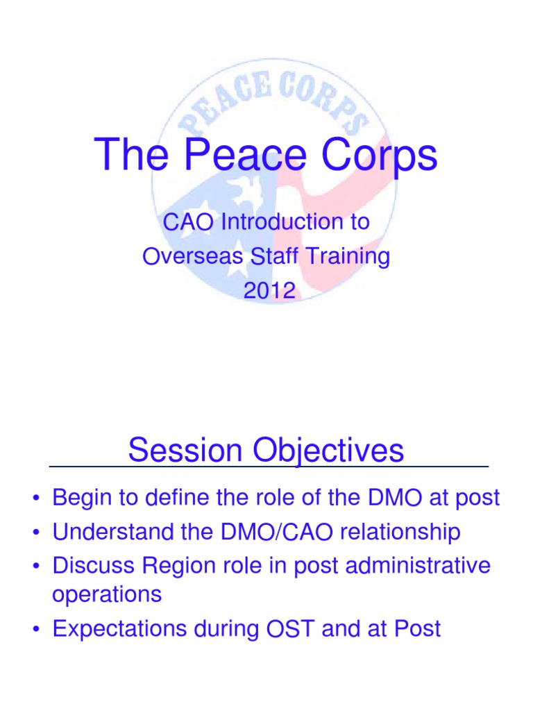 Peace Corps OST CORE REGION ORGANIZATIONAL Cao Intro To Ost 2012 | PDF