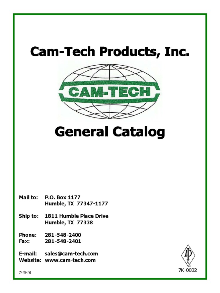 CamTech General Catalog 4 Site 071916 | PDF | Manufactured Goods ...