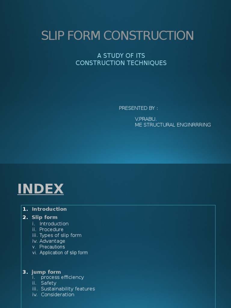 Slip Form Construction: A Study of Its Construction Techniques | PDF ...