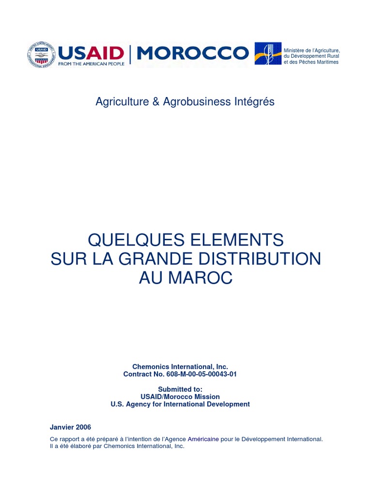 Quelques Elements Sur La Grande Distribution Au Maroc PDF | PDF