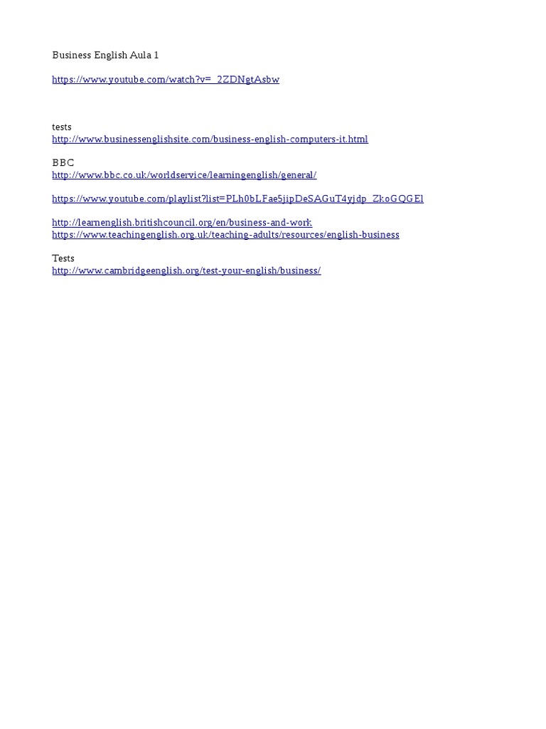 A Comprehensive Collection of Online Resources for Learning Business ...