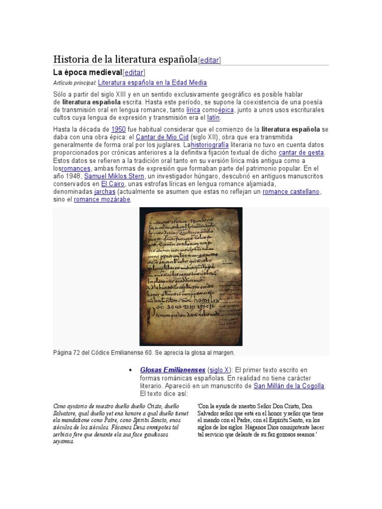 Historia de La Literatura Española | PDF | Teresa De Ávila | Literatura ...