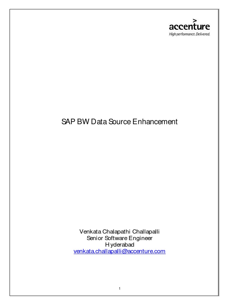 SAP BW Data Source Enhancement PDF | PDF | Software Engineering | Data