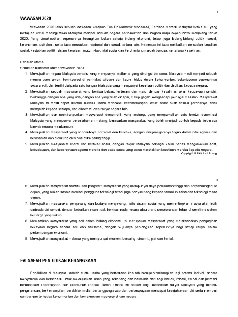 3 Perancangan Strategik SMKSP CONTOH | PDF