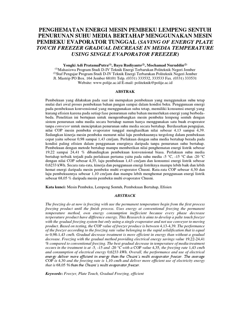 Jurnal Lempeng Sentuh Evaporator Tunggal Edit 3 | PDF | Griya & Taman