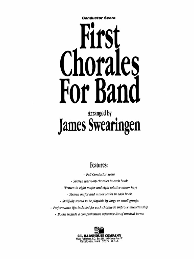 First Chorales For Band PDF | PDF