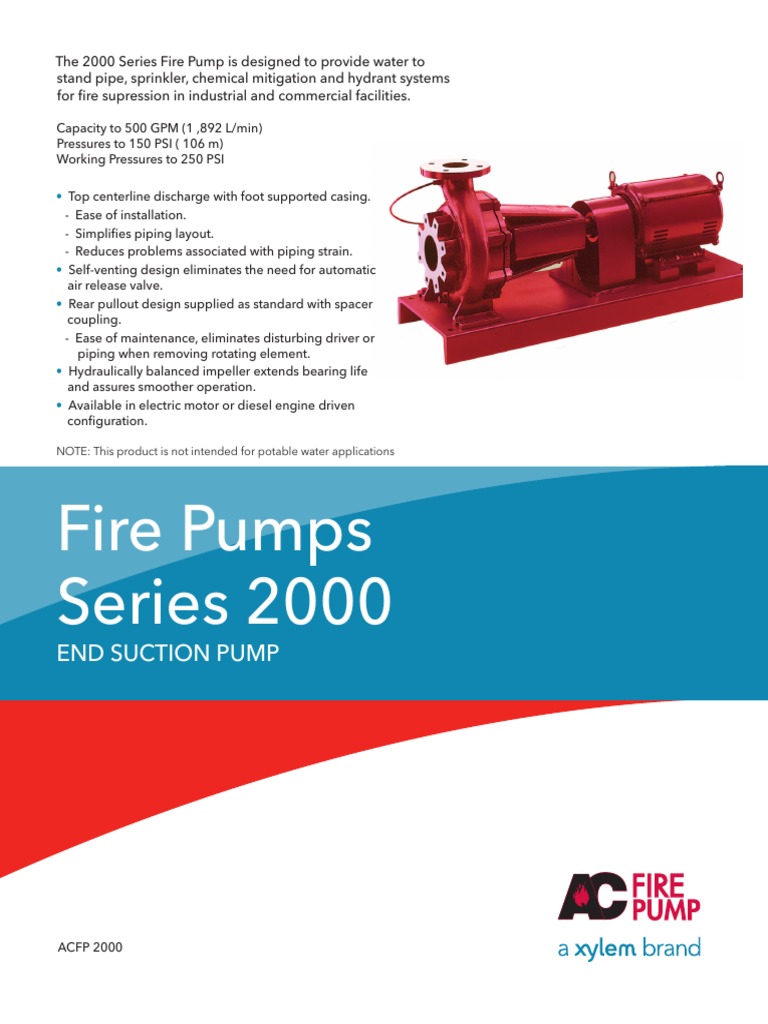 Fire Pumps Series 2000: End Suction Pump | PDF