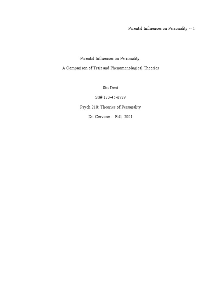 Sample PPR | PDF | Self Concept | Self