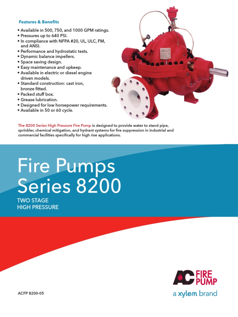 Fire Pumps Series 8200: Features & Benefits | PDF