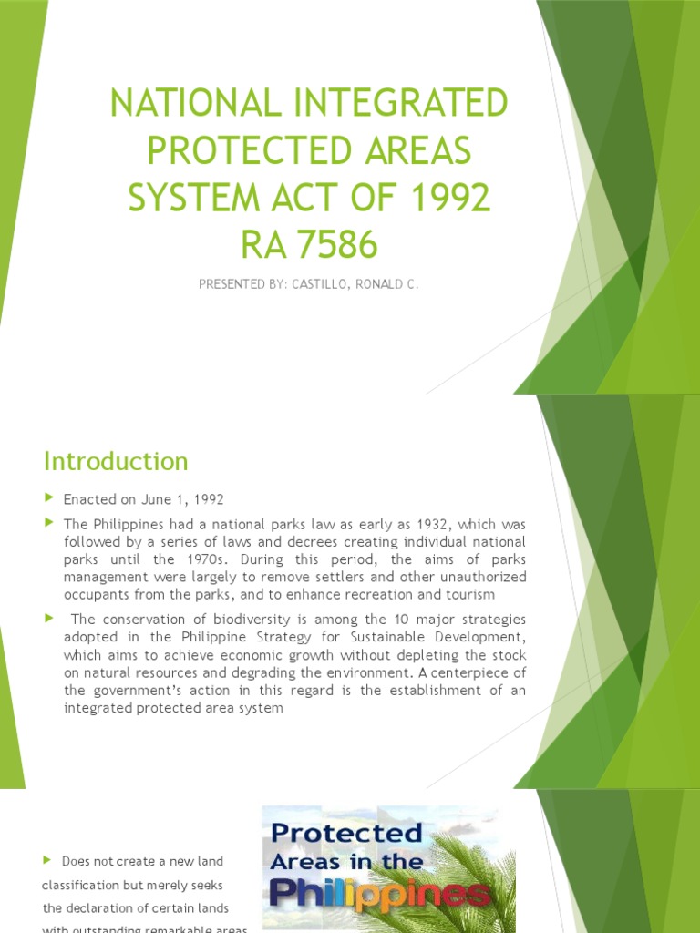 Ra 7586 | Protected Area | Biodiversity