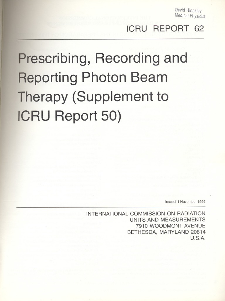 Icru 62 | PDF | Radiation Therapy | Ionizing Radiation