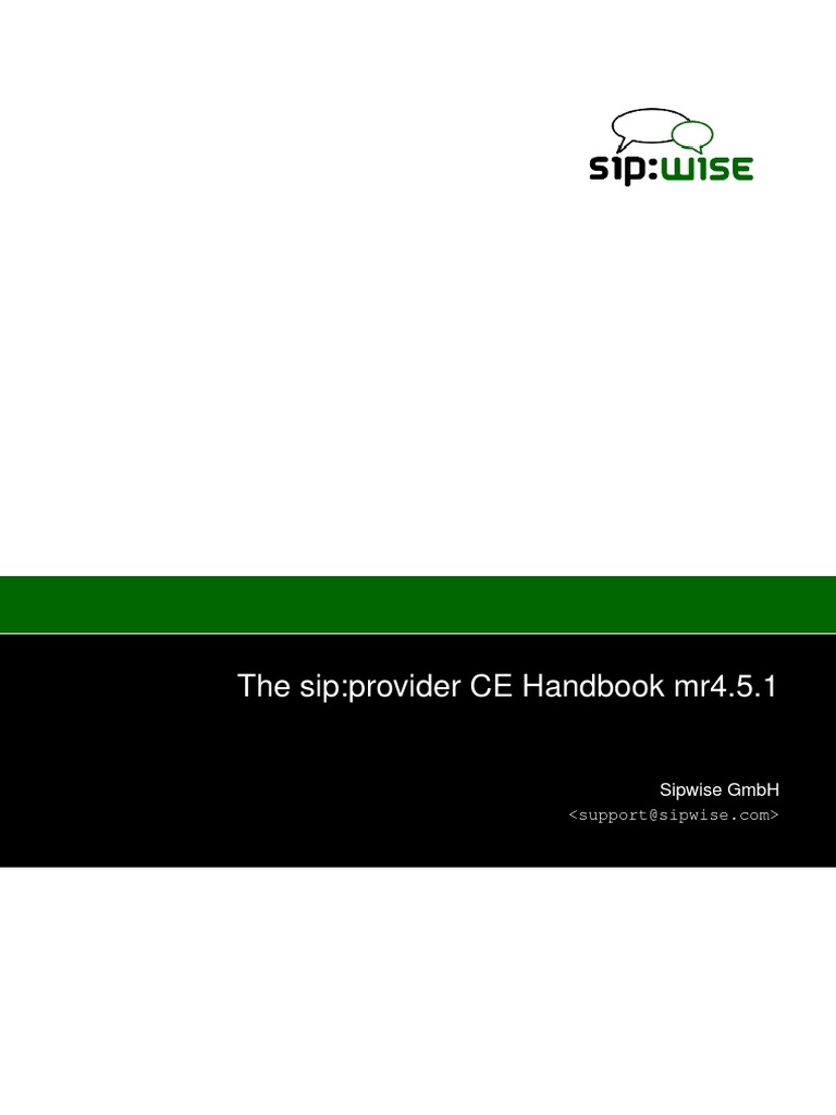 Handbook Sipwise Pdf Session Initiation Protocol Port Computer Networking