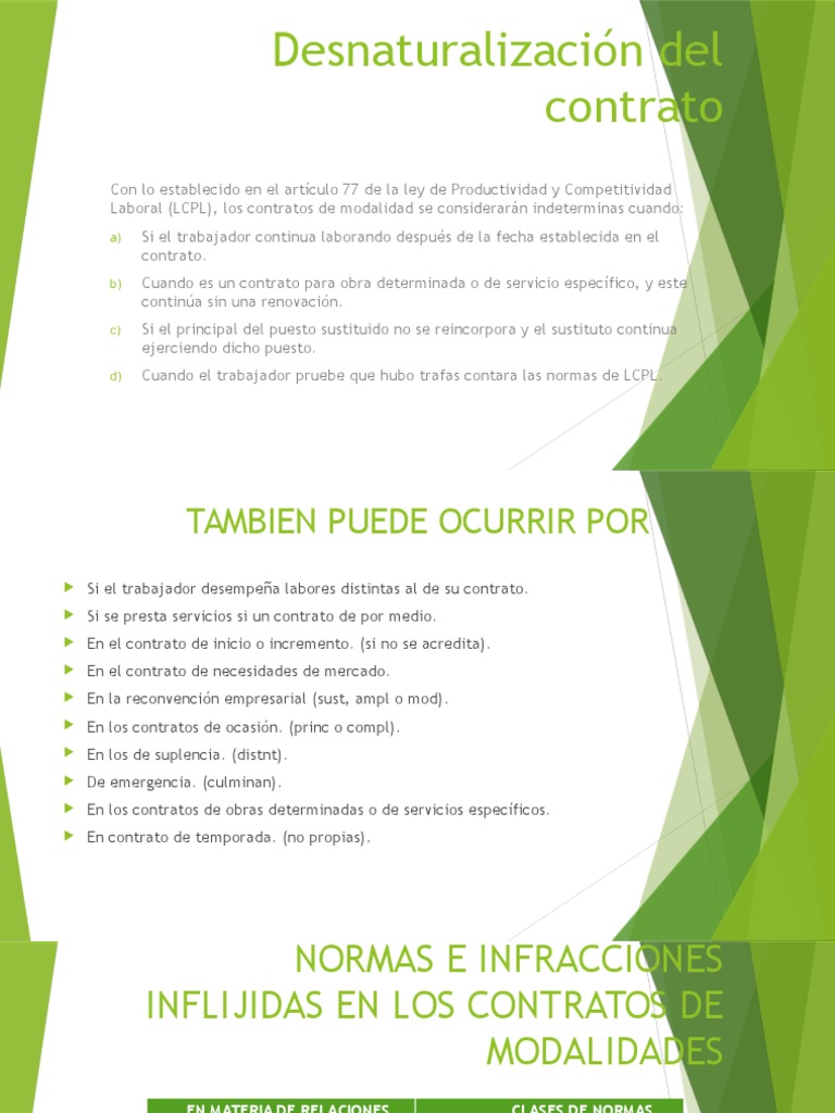 Desnaturalización Del Contrato | PDF | Derecho laboral | Virtud