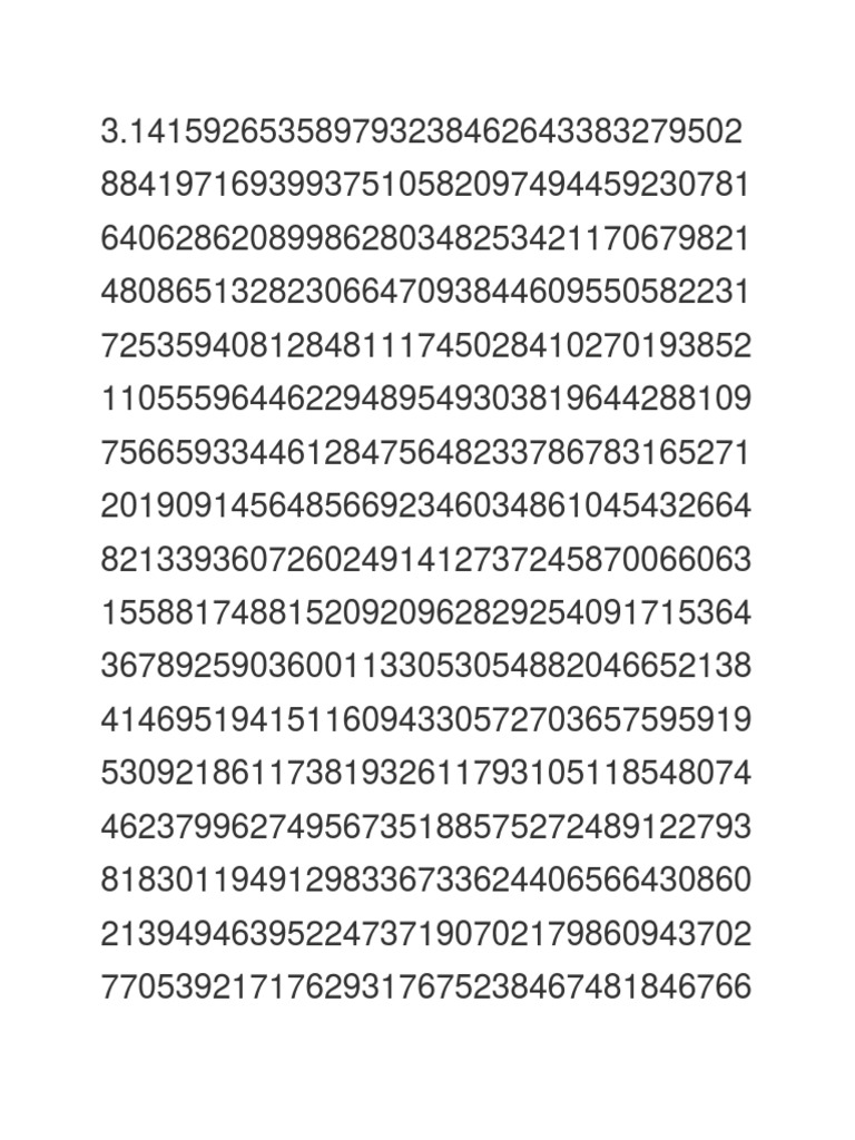 Pi Decimal Expansion Sequence | PDF