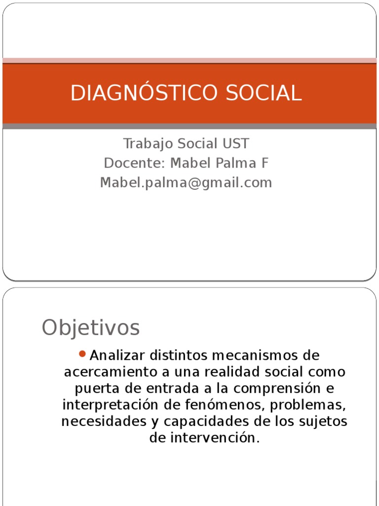 Diagnostico Social | PDF | Trabajo Social | Diagnostico medico