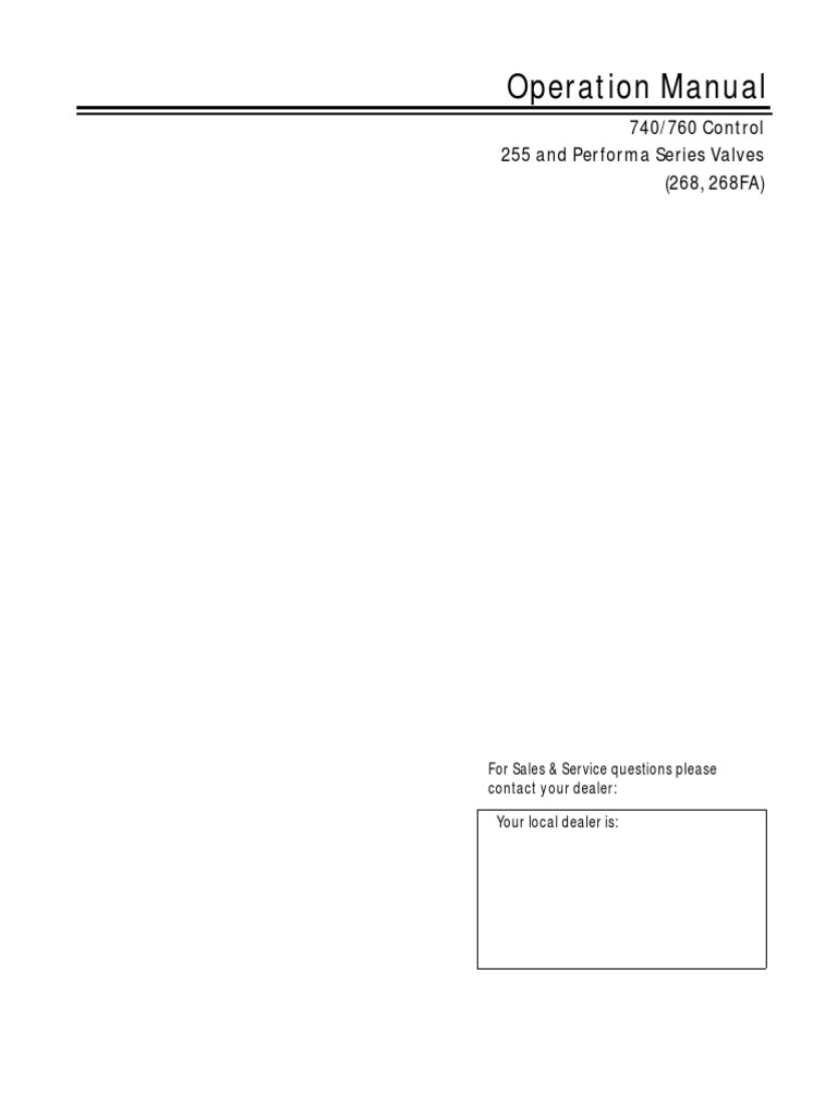 Operation Manual Logix 740, 760 Ablandador | PDF | Sanitary Sewer | Valve