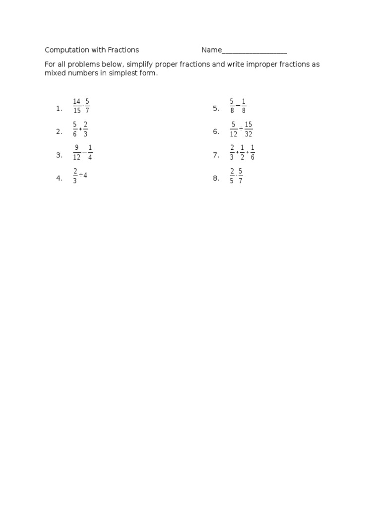 Computation Form A | PDF