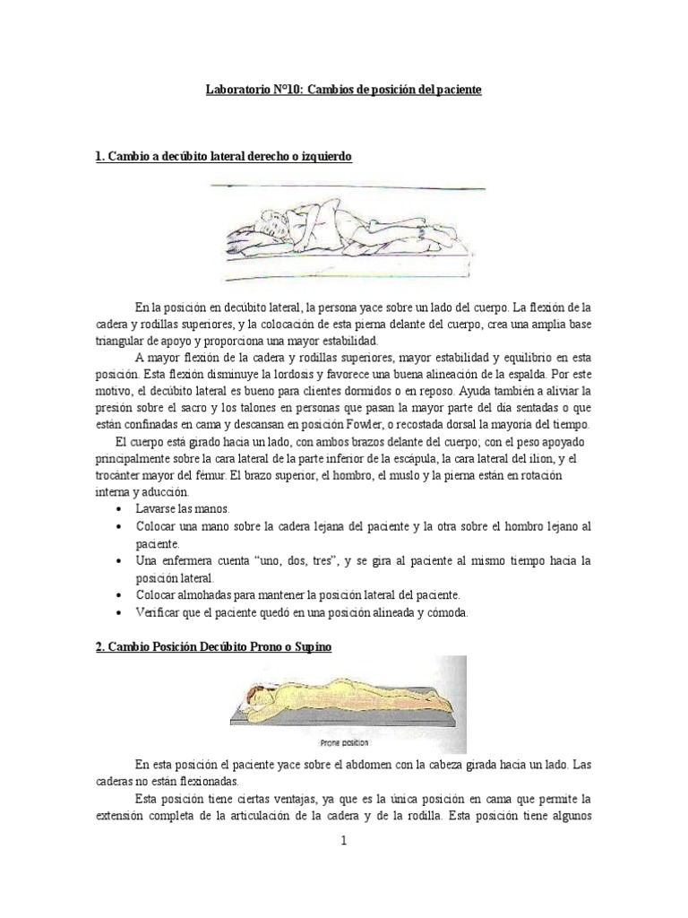 Cambios de Posición del Paciente | PDF | Rodilla | Términos anatómicos ...