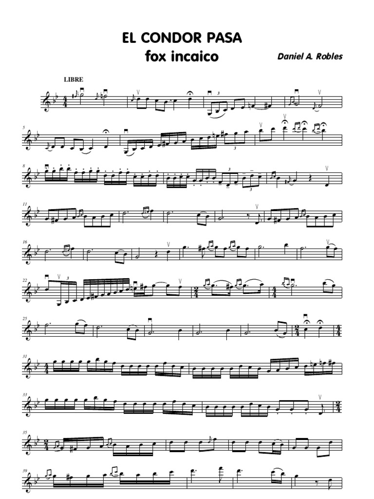 El Condor Pasa fox incaico: Daniel A. Robles