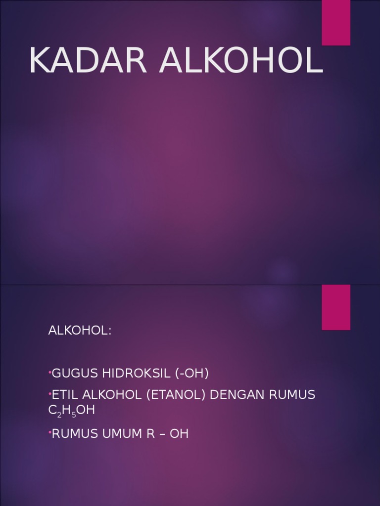 Kadar Alkohol | PDF