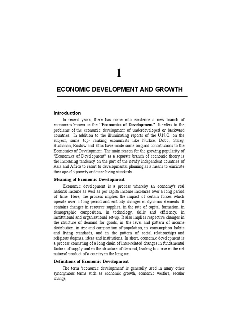 An Analysis of Definitions and Key Concepts Related to Economic ...
