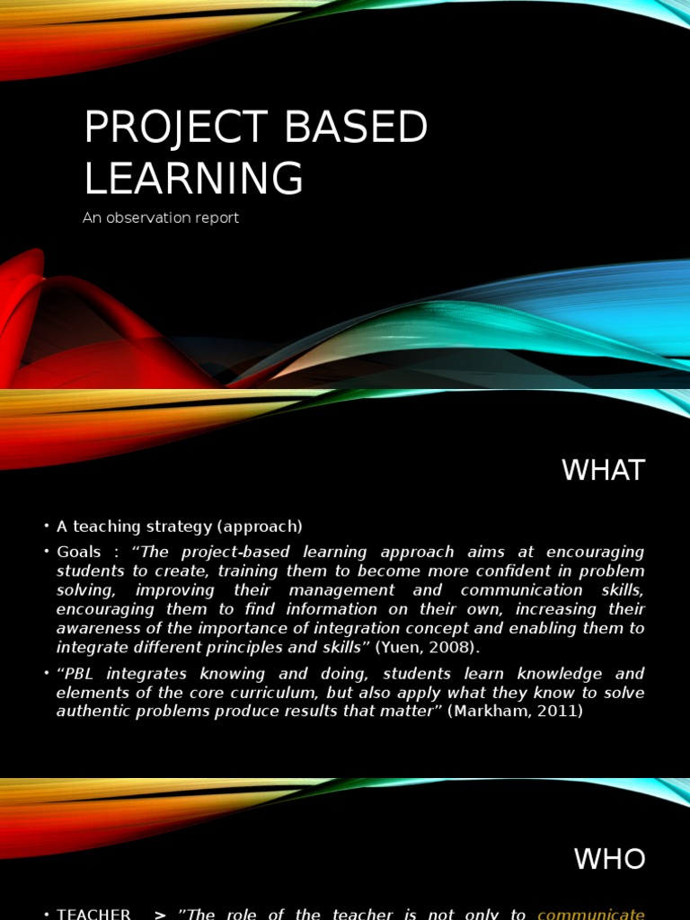 Project Based Learning | PDF | Project Based Learning | Quality Of Life