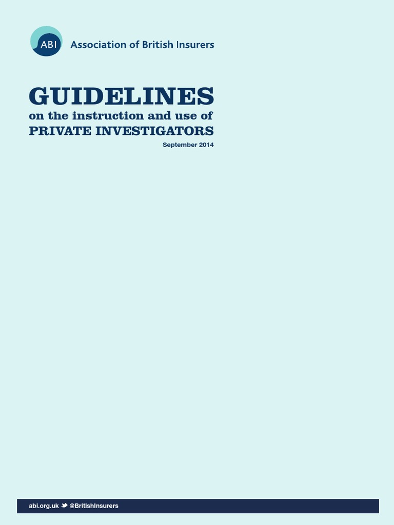 ABI Guidelines for Private Investigators | PDF | Private Investigator ...