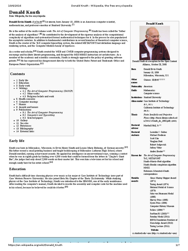 Donald Knuth Wiki | PDF