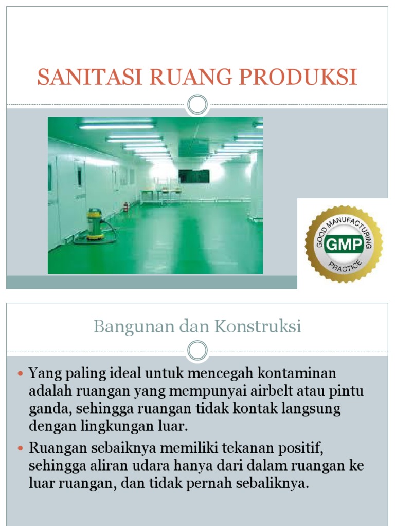 Sanitasi Ruang Produksi | PDF