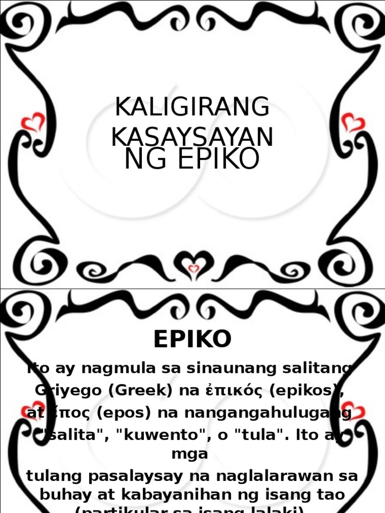 Blissfull Kahulugan Ng Epiko At Halimbawa Nito